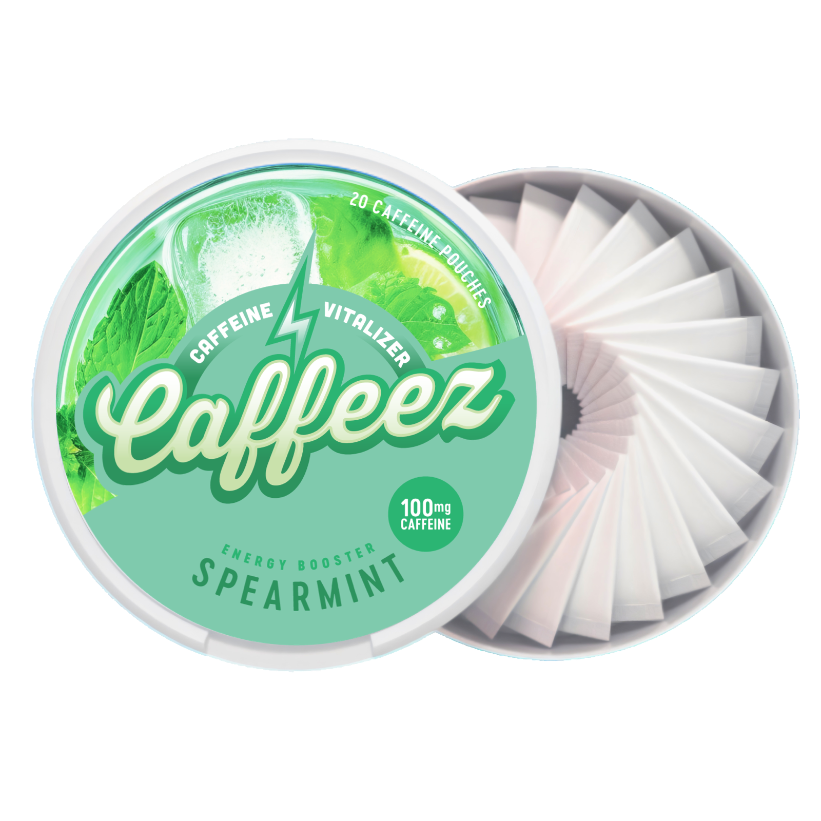 CAFFEEZ™ - Spearmint Energy Pouches – Caffeez